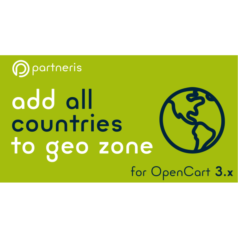 Add All Countries to Geo Zone OpenCart 3.x